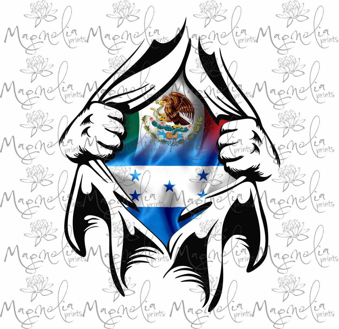 Digital File / Mexico Honduras Flag Ripped Shirt / Digital / Design ...
