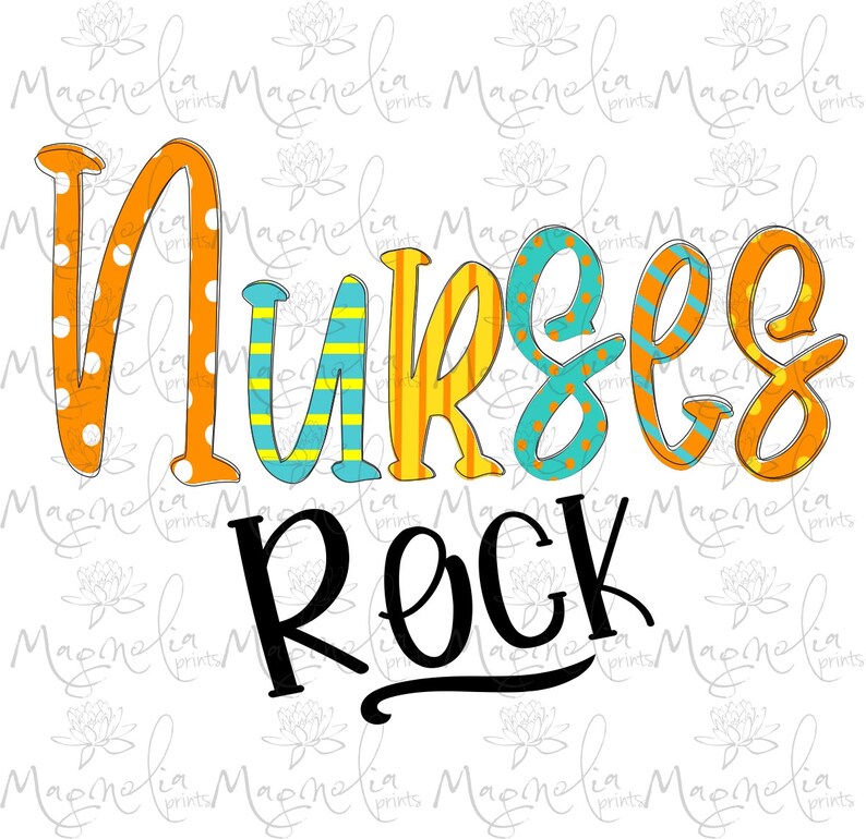 Nurses Rock / Digital Design Art for Instant Download | Etsy
