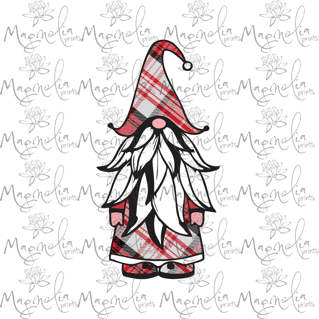 Digital File / Gnome Pattern Tartan / SVG & PNG / Printable Clipart ...