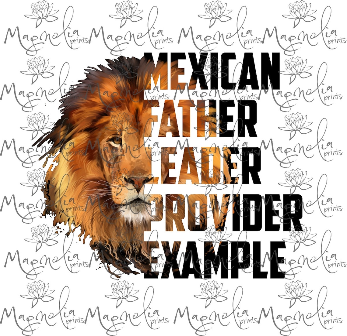Digital File / Mexican Father Leader Provider Example Lion / | Etsy