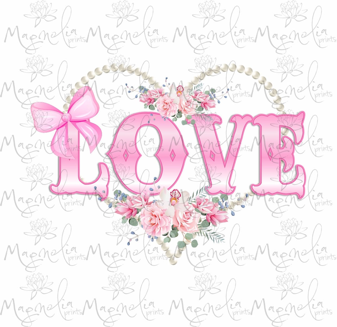Digital File/ LOVE Pink / Png / Love / Trend - Etsy