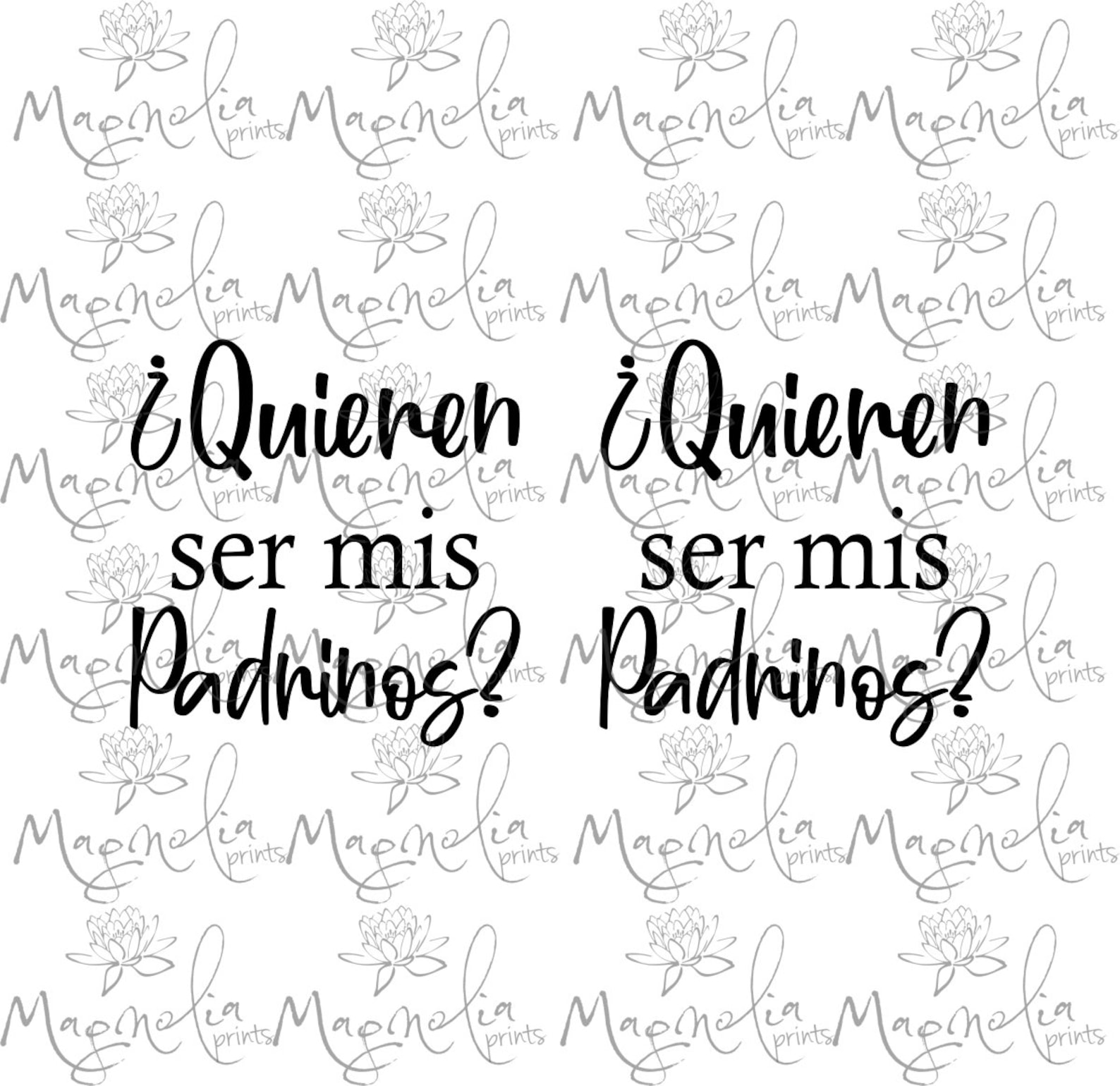 Quieres Ser Mi Madrina Padrino / Presentation Proposal / - Etsy