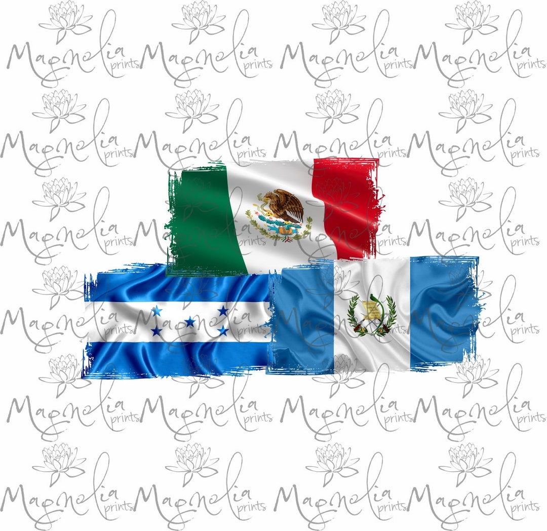 3 Flags Guatemala Mexico Salvador Flag / Digital / Design File Download ...