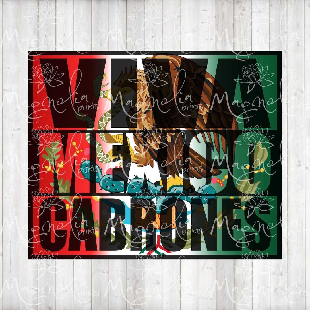 Mexican Flag Viva Mexico Cabrones / Digital / Design File Download PNG ...