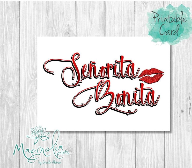 Digital Card / Senorita Bonita / Digital Download / Printable - Etsy