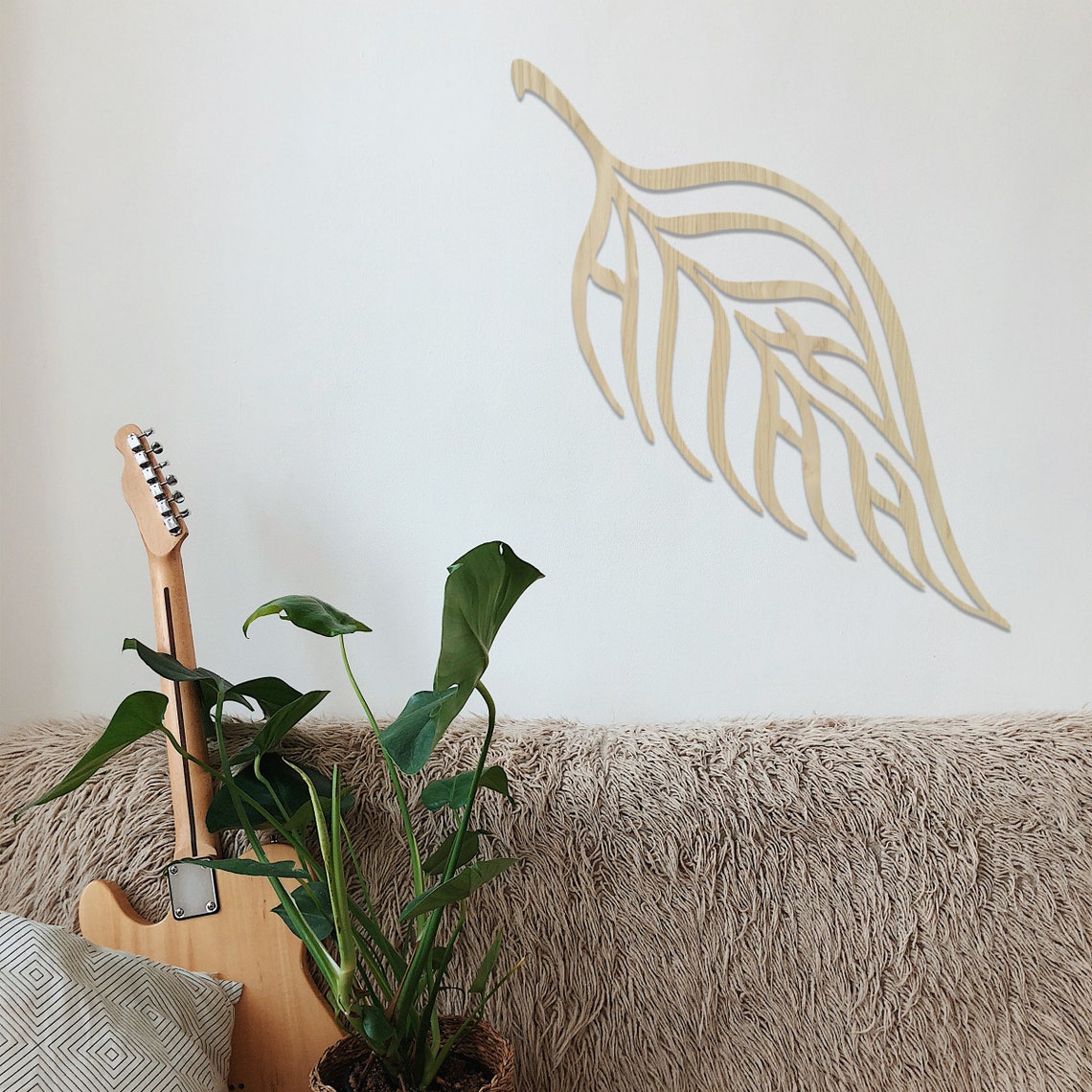 Tropical Leaf Modern Nature Wall Hanging Wall Art Decor - Etsy UK