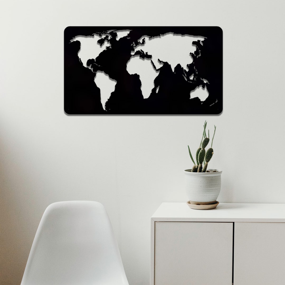 Handcrafted Wooden World Map Wall Art: Geographical Design for - Etsy UK