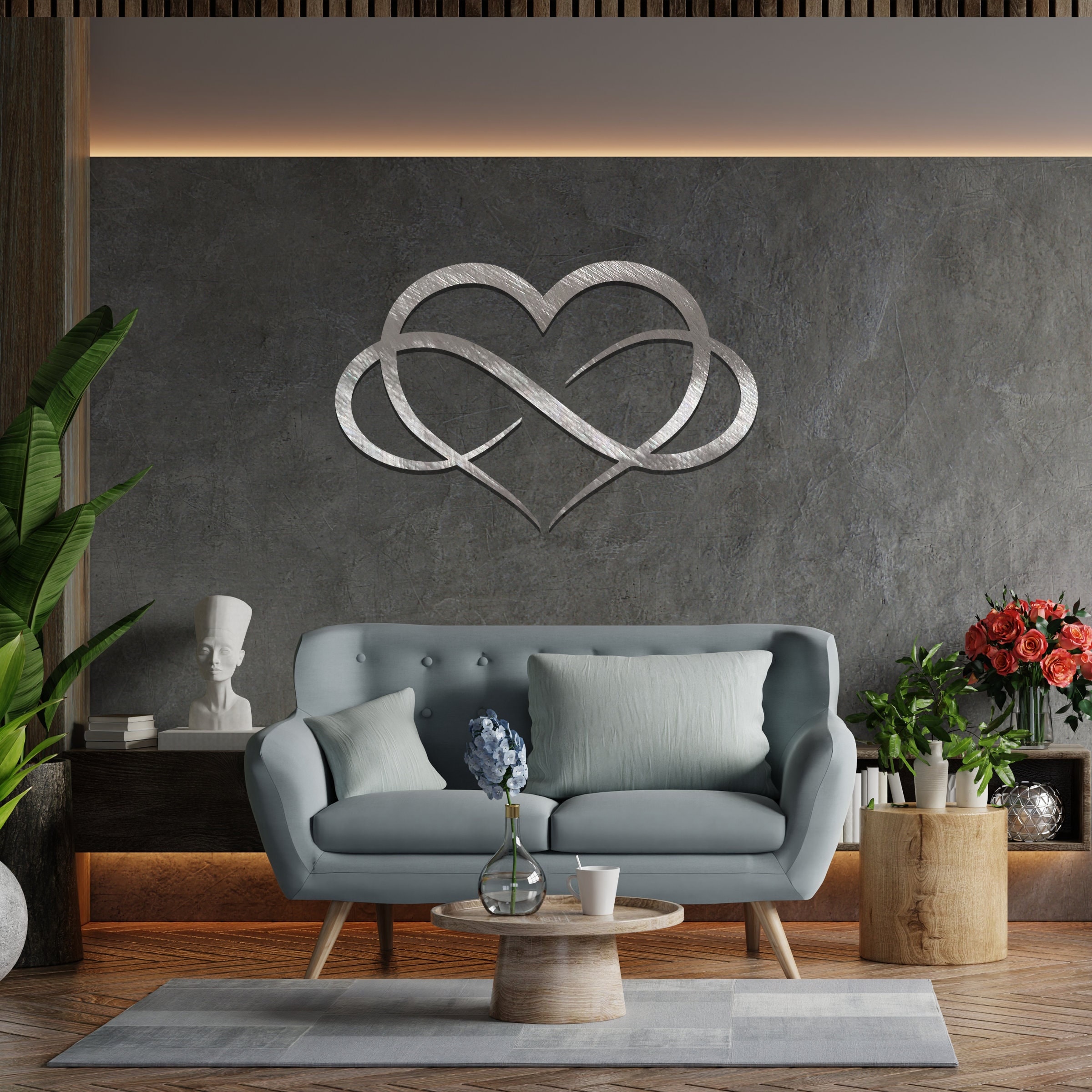 Infinity Heart Wall Art Decor Infinity Love Couples Art Home - Etsy UK
