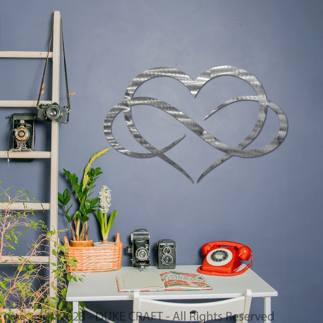 Infinity Heart Wall Art Decor, Infinity Love Couples Art Home ...