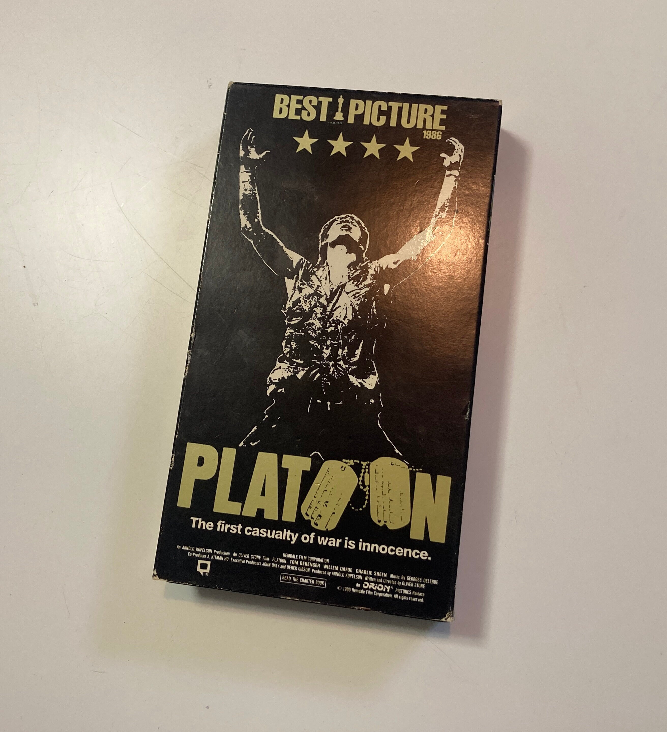 Oliver Stones platoon on a Vestron VHS Tape. - Etsy