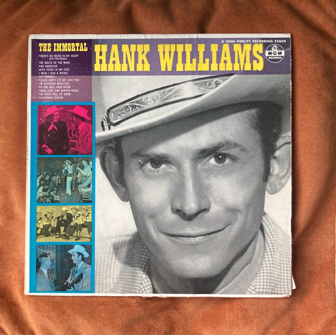 Hank Williams the Immortal Hank Williams Collected on a Mono MGM LP. - Etsy