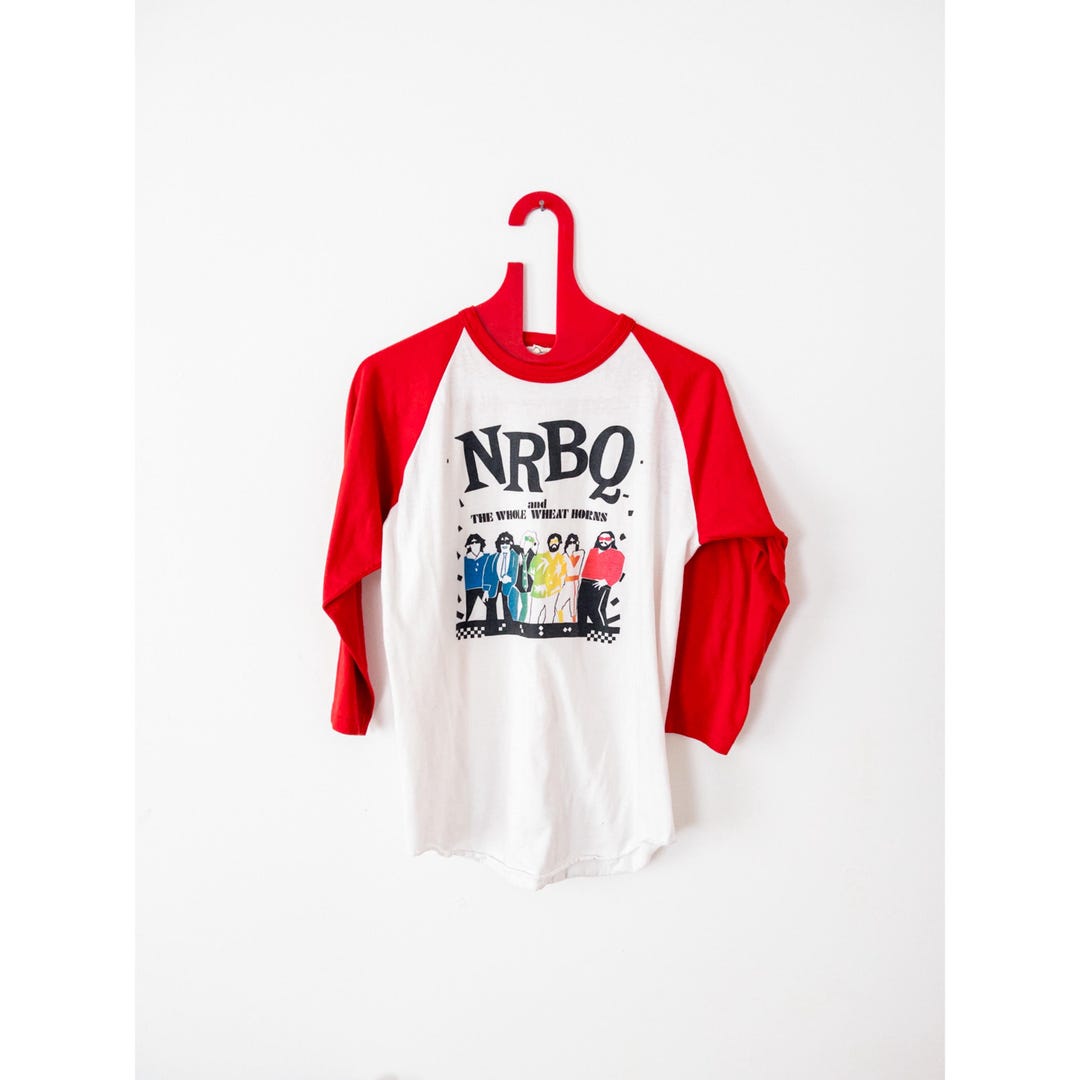 80s Vintage NRBQ & the Whole Wheat Horns 3/4 Sleeve Baseball Ringer Tee ...
