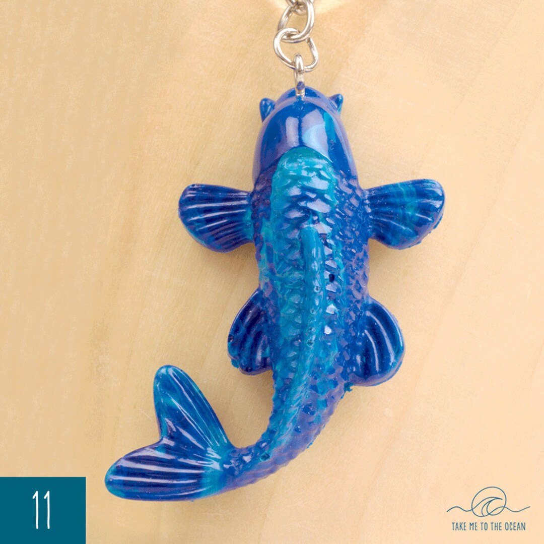 Koi Fisch-Resin-Schlüsselanhänger, Weihnachtsgeschenk, Resin-Kunst ...