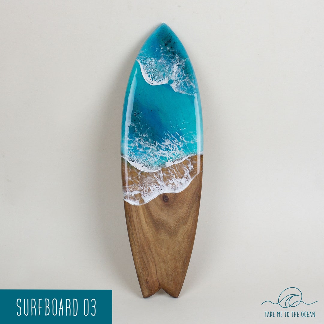 Decorative Surfboard Resin Wall Art - Custom Surfboard - Beach House Decor, Surf Art, Beach ...