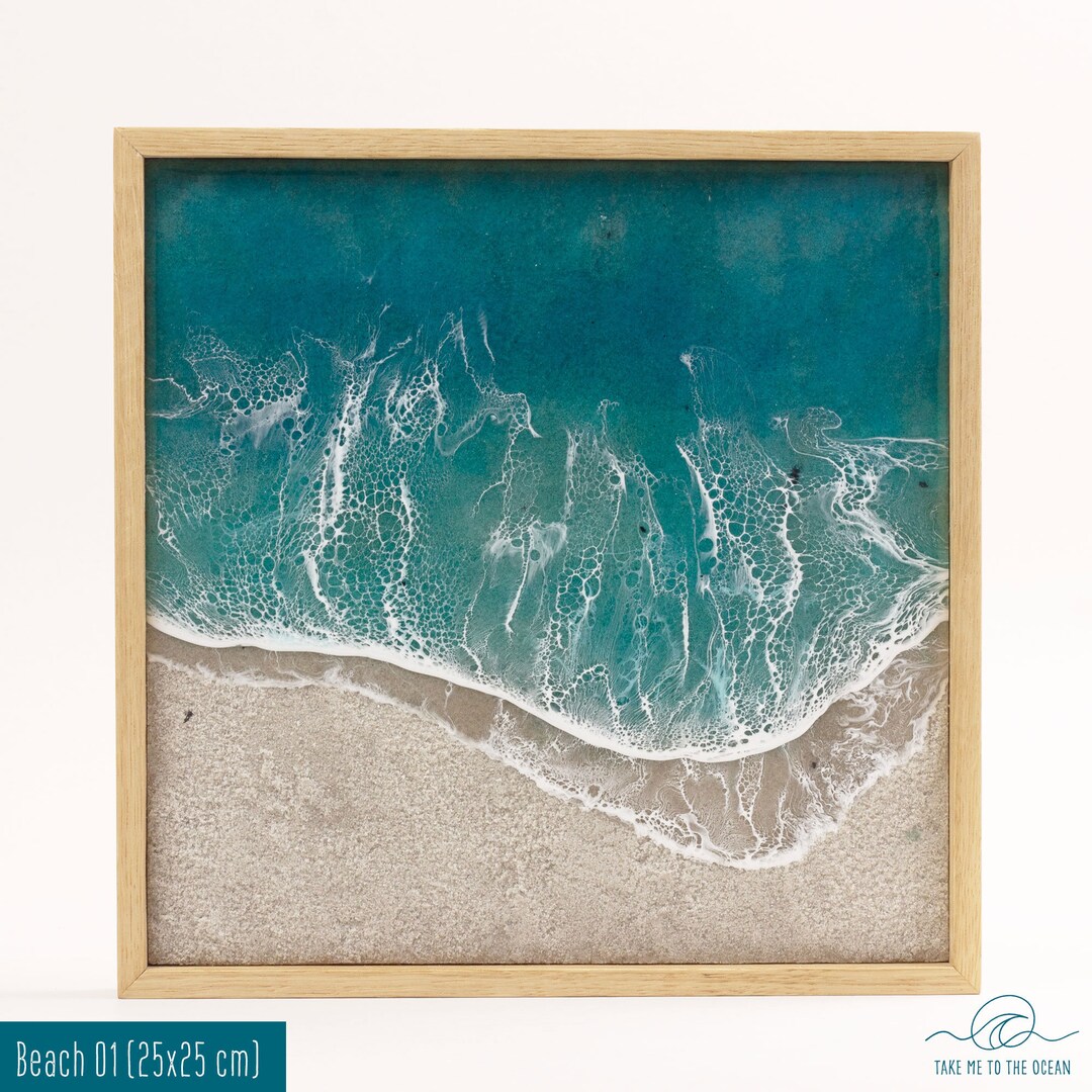 Resin Beach Art Coastal Home Decor Ocean on the Wall Atlantic Wall ...