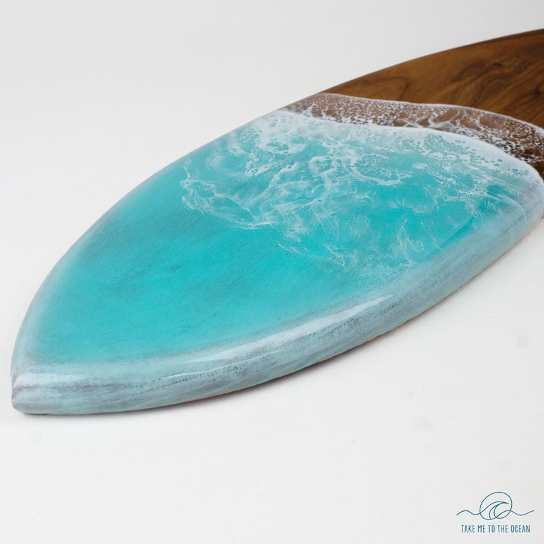 Surfboard Wall Art Epoxy Wooden Mini Surfboard Ocean Art - Etsy