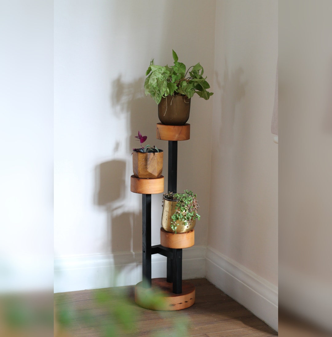3 Tier Plant Pot Stand - Reclaimed Heart Pine - Etsy UK