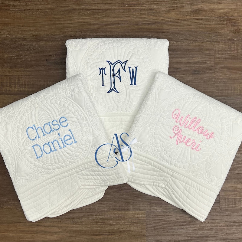 Embroidered Baby Blanket - Etsy