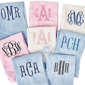Monogrammed Newborn Baby Seersucker Bow Sash Maternity Photography Prop ...
