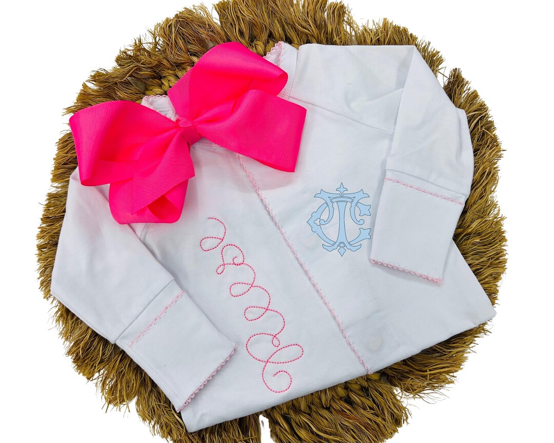 Magnetic Monogrammed Baby Outfit, Monogrammed Romper, Personalized Baby ...