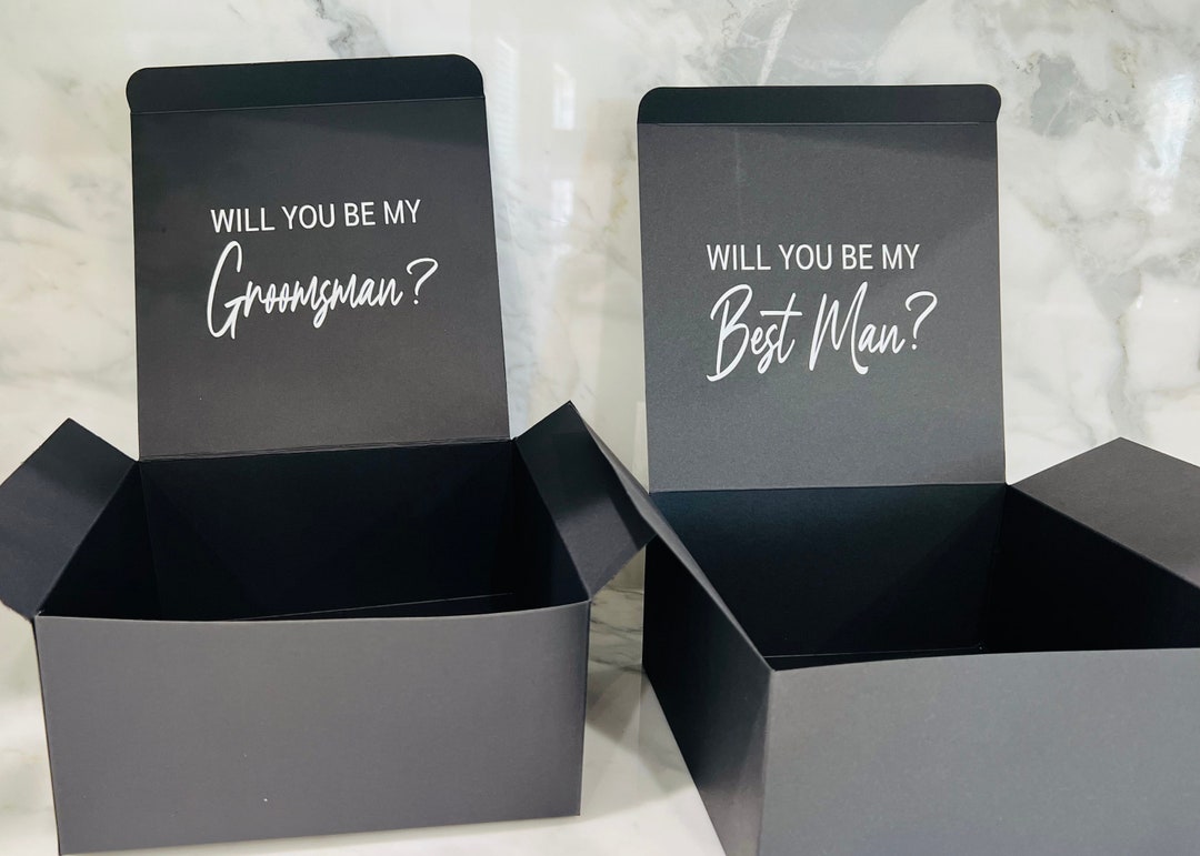 Personalized Name Groomsmen Box, Best Man Empty Gift Box for Groomsmen ...