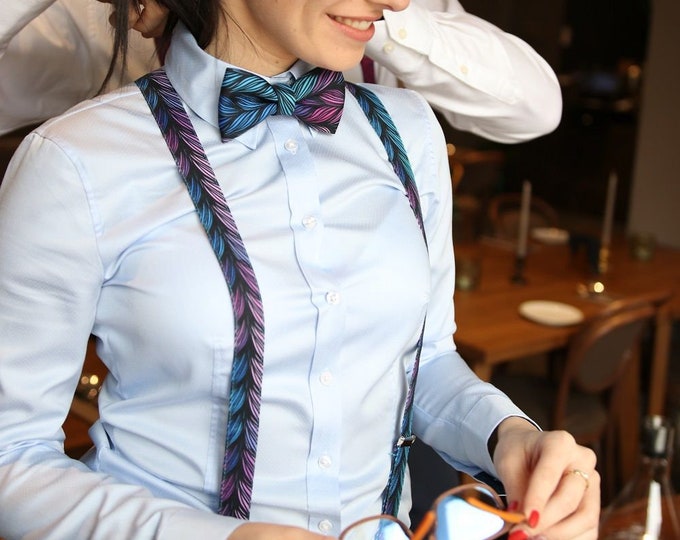 Colorful Leaves' Suspenders. Hand-made in Poland, From the Best Italian ...