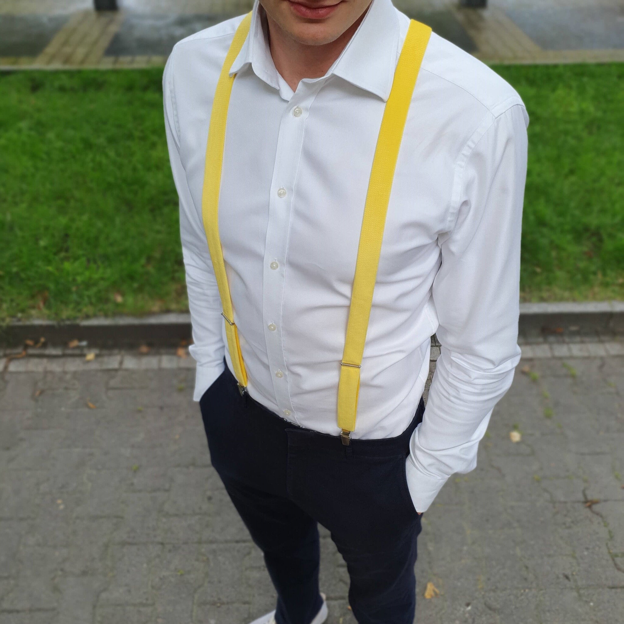 Yellow Suspenders. Hand-made in Poland, From the Best Italian Materials ...