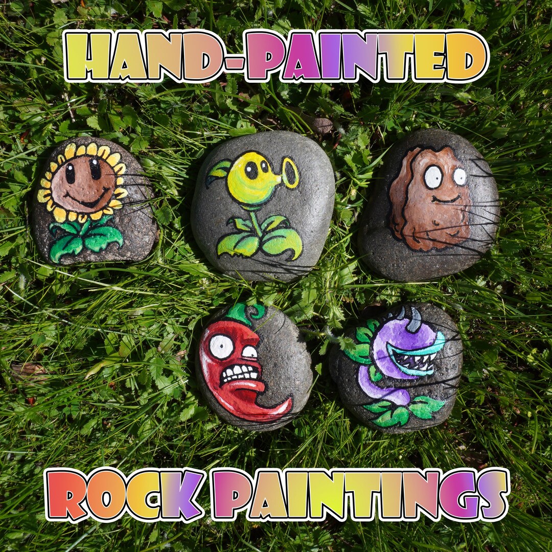 Hand-painted Rock, Rock Art, Stone Art, Painted Stone, Garden Stone ...