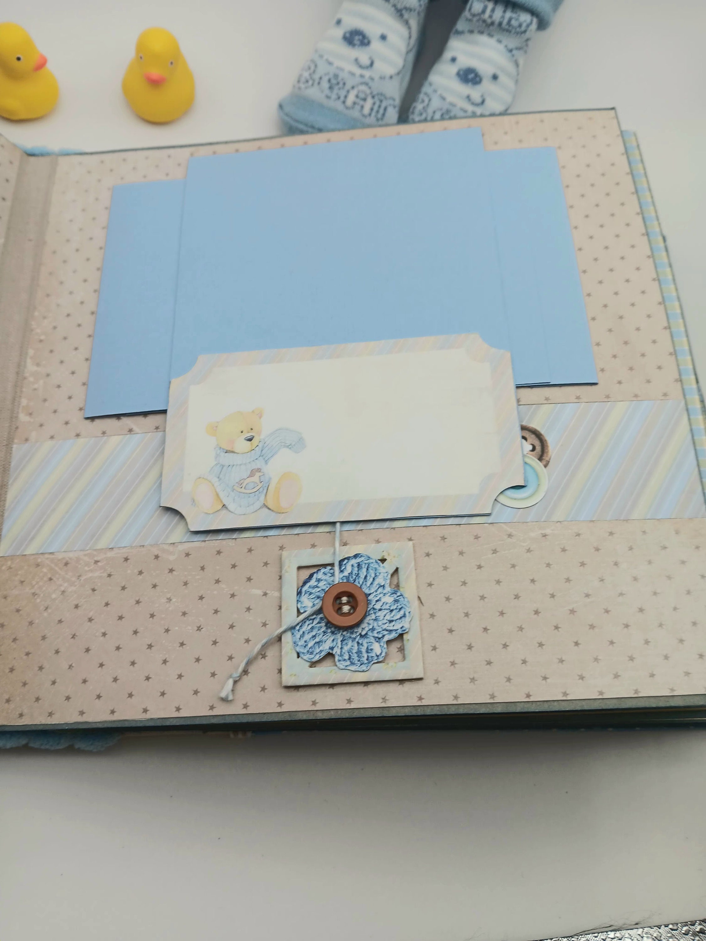 Custom Baby Boy Scrapbook, First Year Album,keepsake Book, Newborn ...