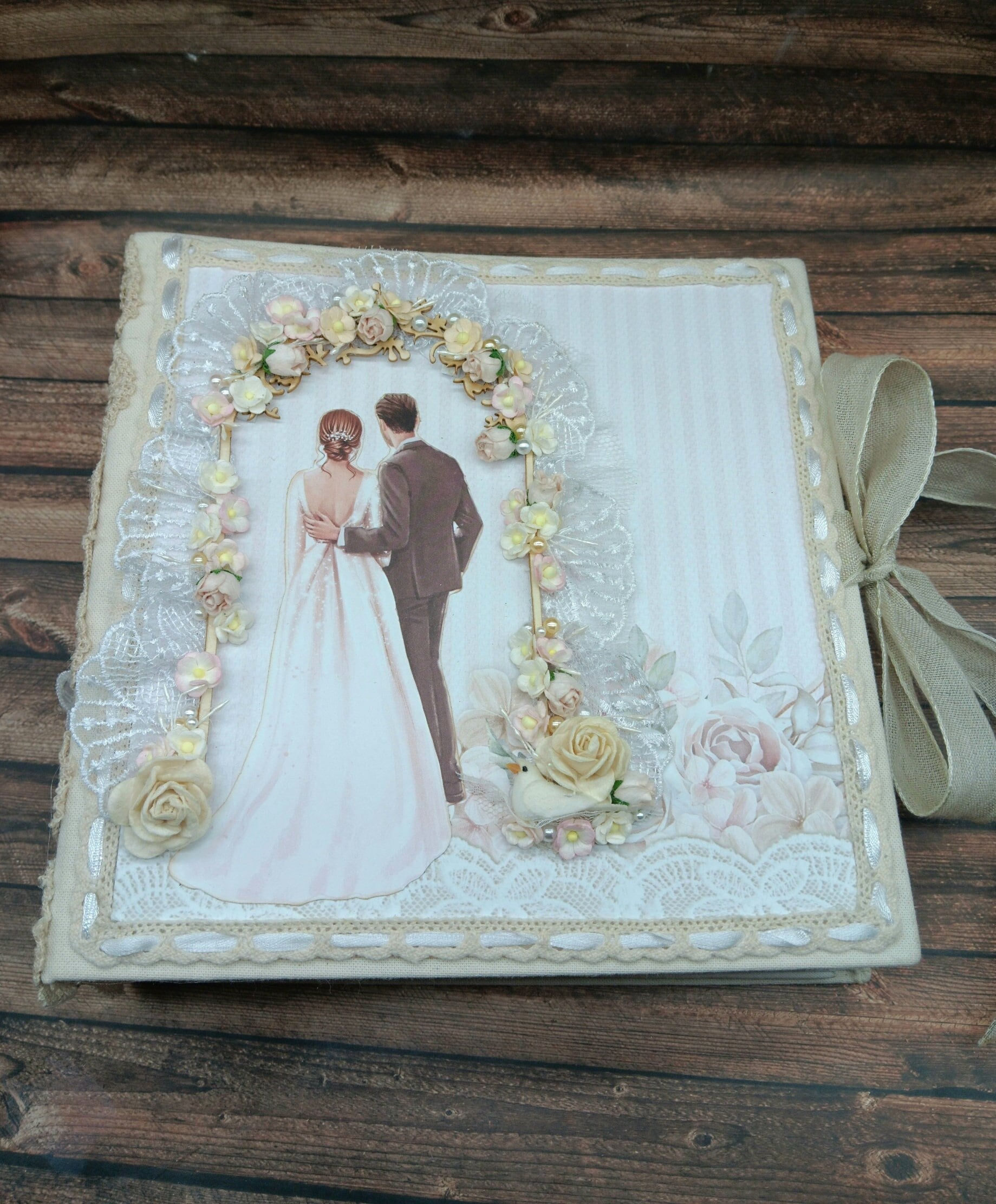 Wedding Scrapbook Album LINEN Story/photo Album/scrapbook Album 21x21 ...