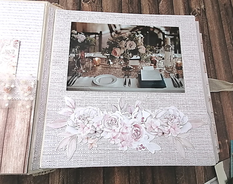 Wedding Scrapbook Album LINEN Story/photo Album/scrapbook Album 21x21 ...