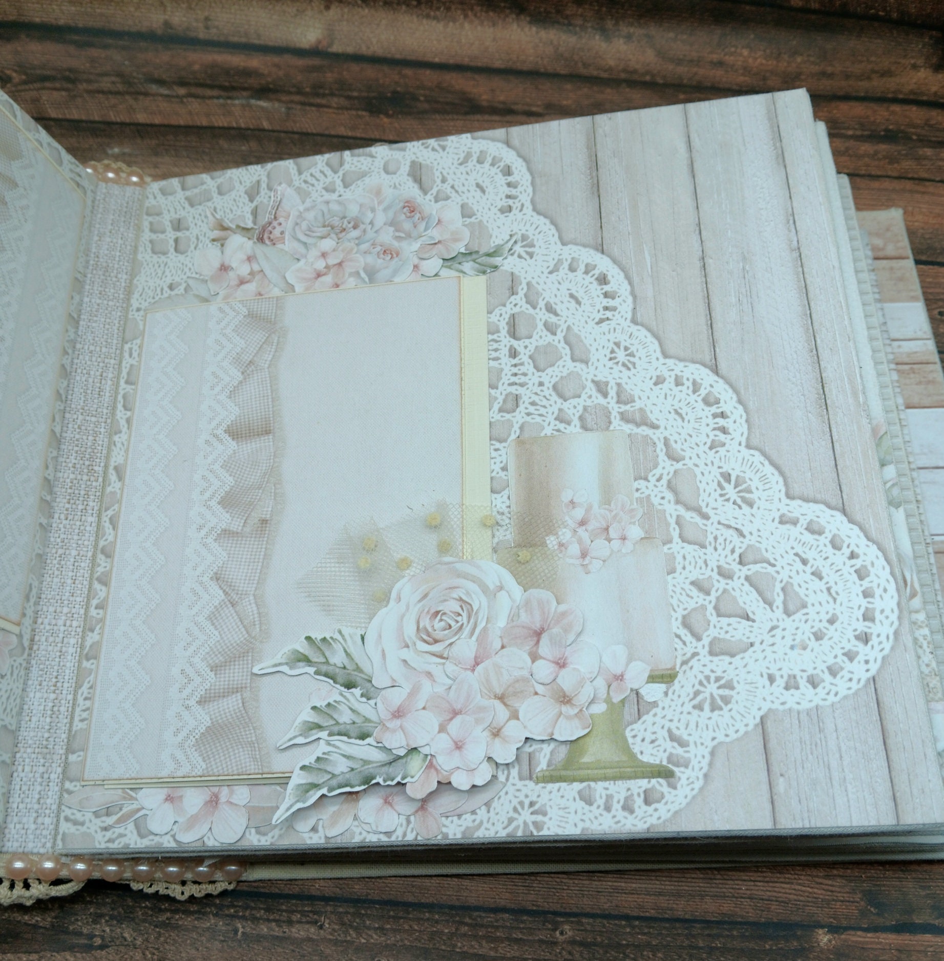 Wedding Scrapbook Album LINEN Story/photo Album/scrapbook Album 21x21 ...