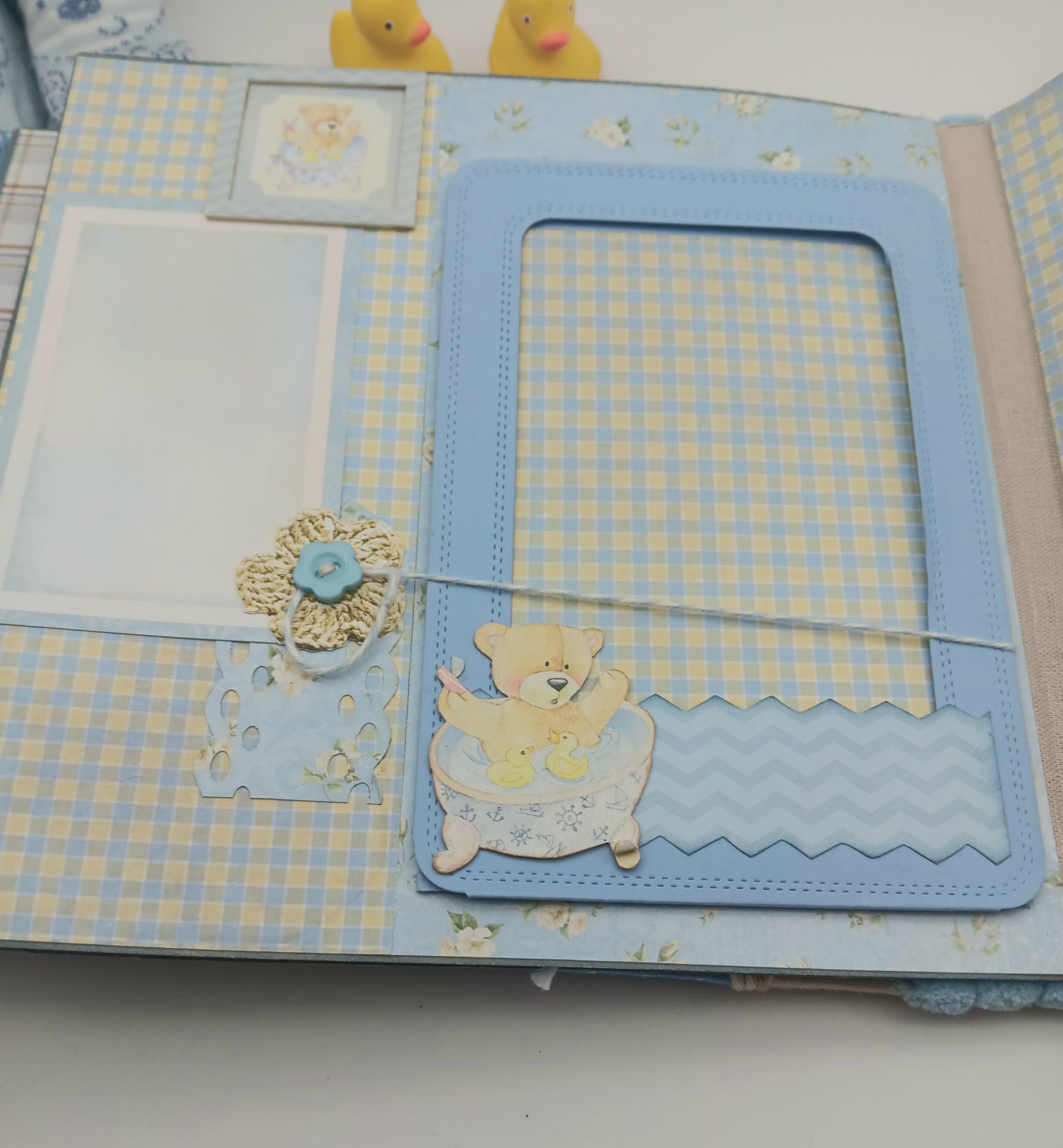 Custom Baby Boy Scrapbook, First Year Album,keepsake Book, Newborn ...