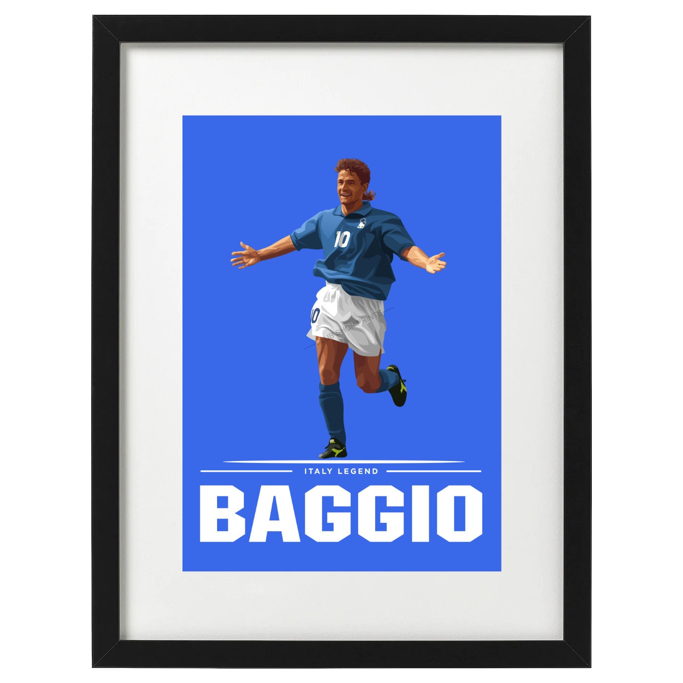 Roberto Baggio Italy Art Print - Etsy