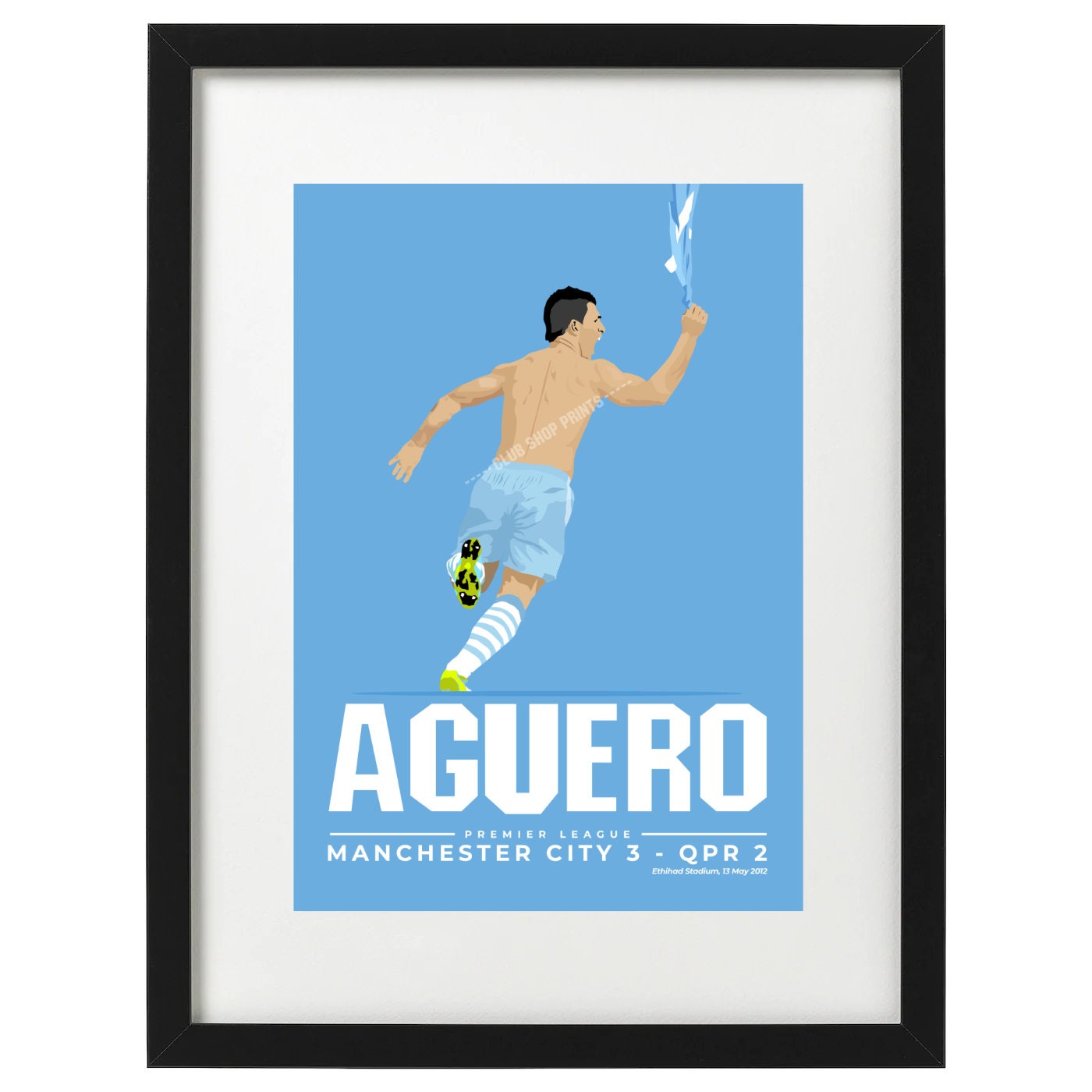 Sergio Aguero Art Print - Etsy UK