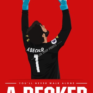 Alisson Becker Liverpool Art Print - Etsy