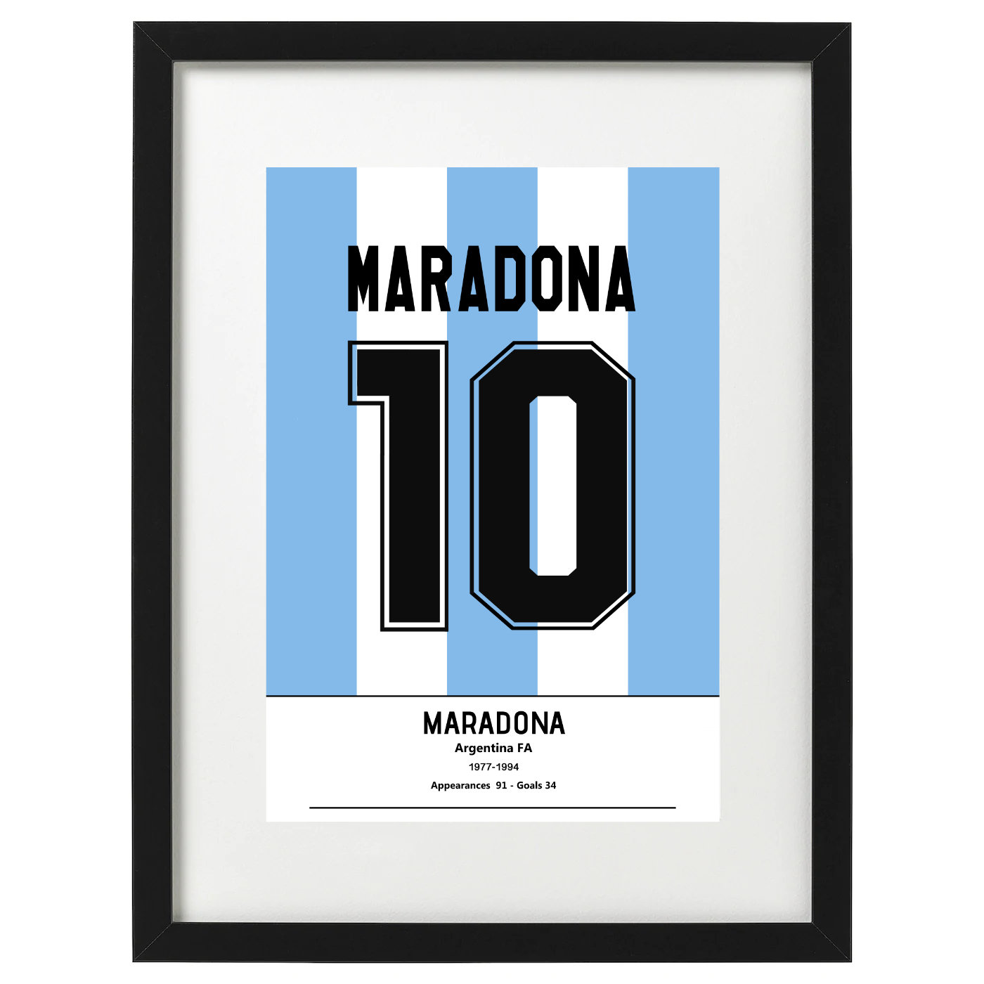 Maradona 10 Shirt Art Print - Etsy UK