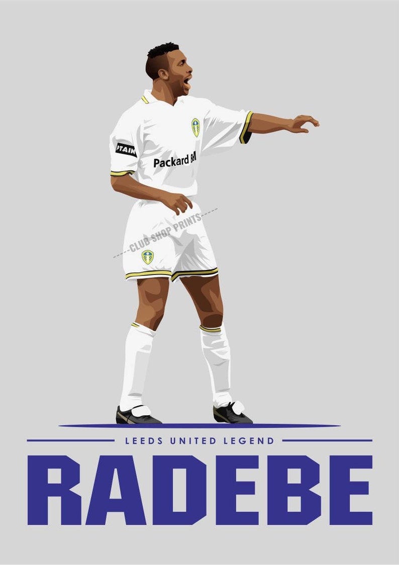 Lucas Radebe Leeds United Art Print - Etsy UK