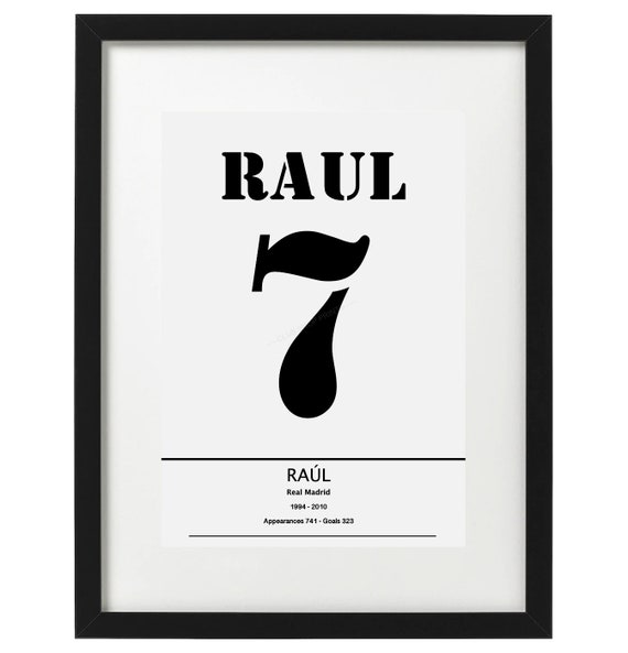 Raul Real Madrid Shirt Art Print | Etsy