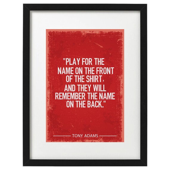 Tony Adams Arsenal Quote Art Print | Etsy