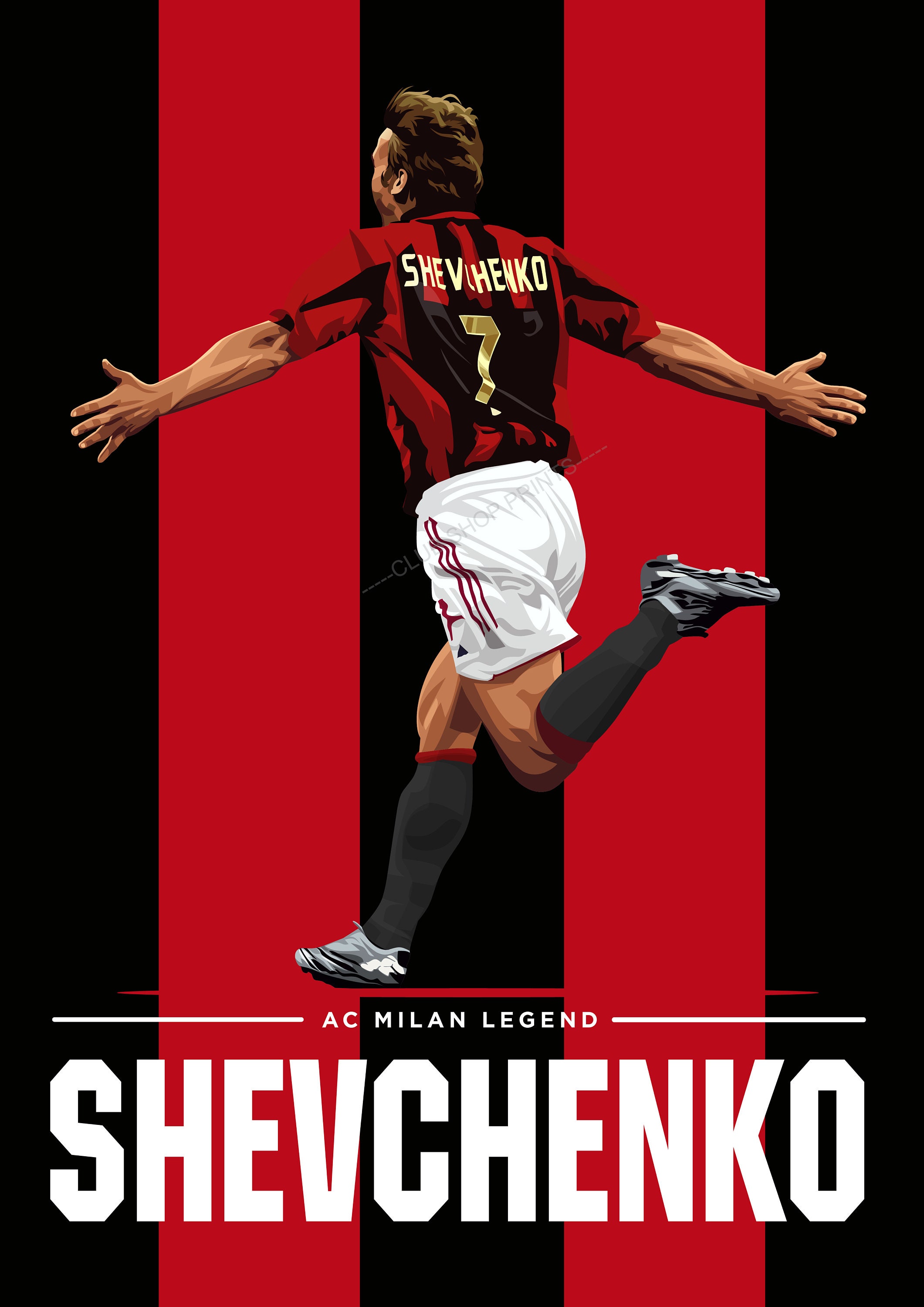 Poster Stampa artistica Andriy Shevchenko AC Milan venduto da Laimutė ...