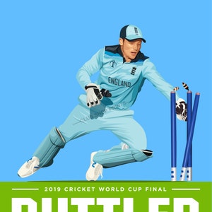 Jos Buttler England Cricket World Cup Art Print - Etsy UK