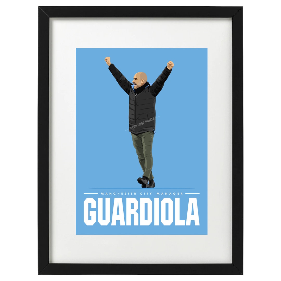Pep Guardiola Manchester City Art Print - Etsy