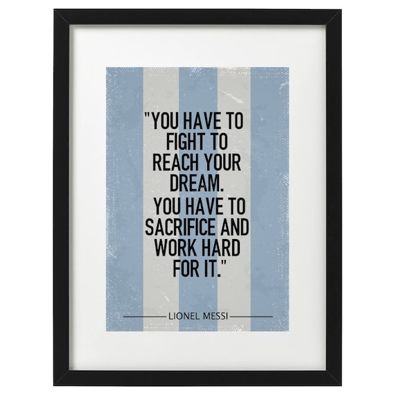 Lionel Messi Quote art print | Etsy