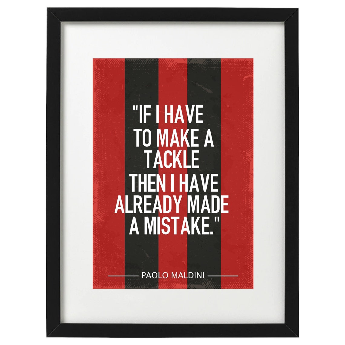 Paolo Maldini Quote AC Milan Art Print - Etsy UK