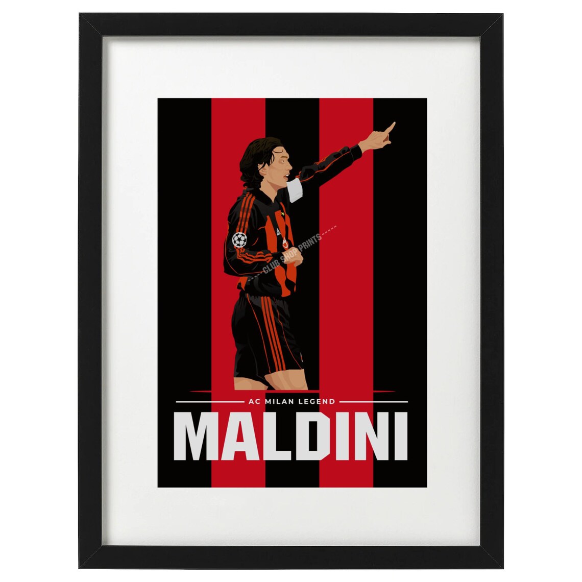 Paolo Maldini Art Print - Etsy UK