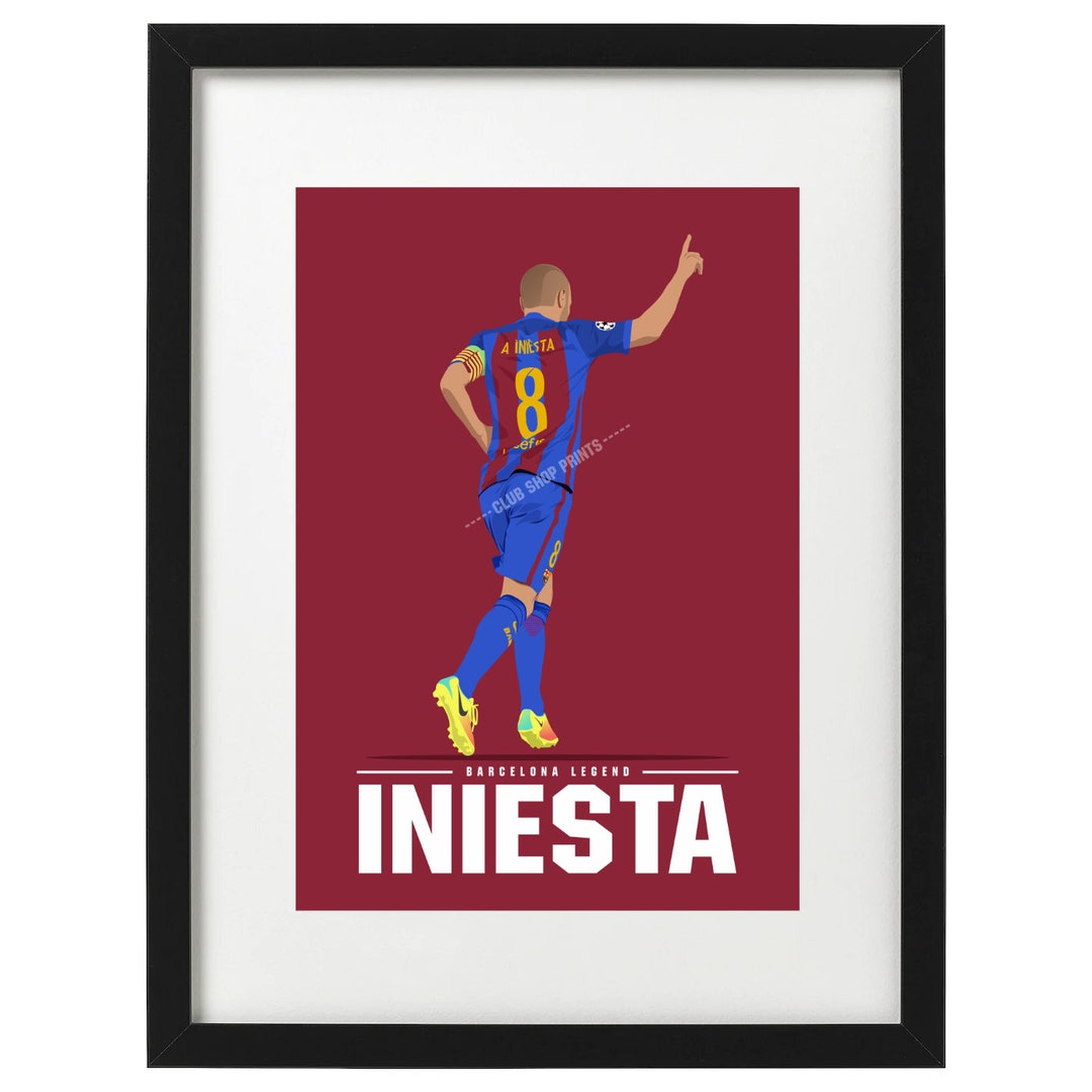 Andrés Iniesta Barcelona Art Print - Etsy UK