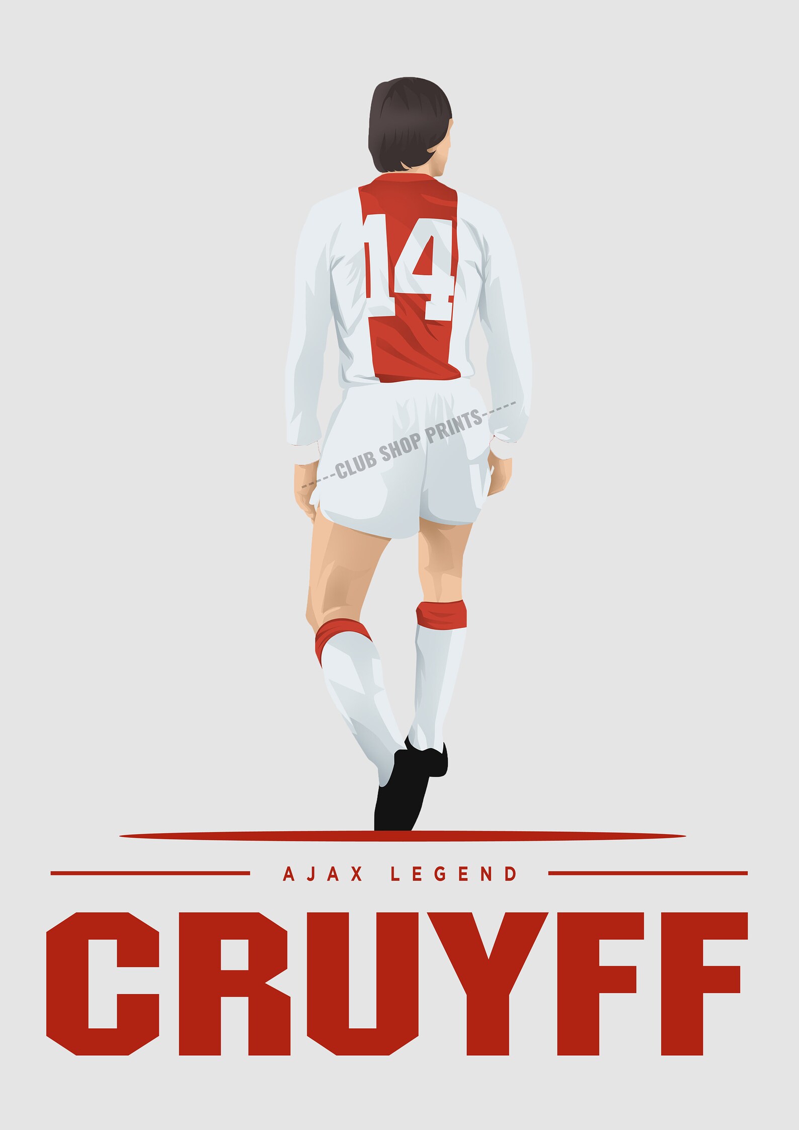 Johan Cruyff Ajax Art Prnt | Etsy