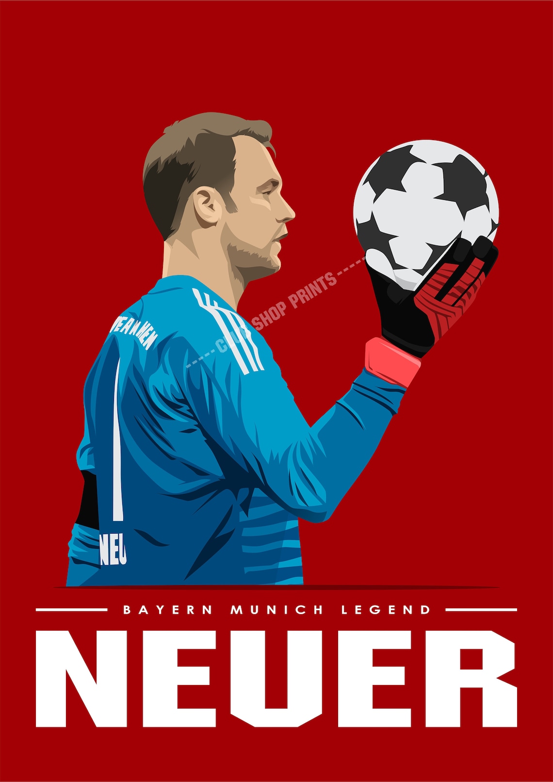 Manuel Neuer Bayern Munich Art Print | Etsy