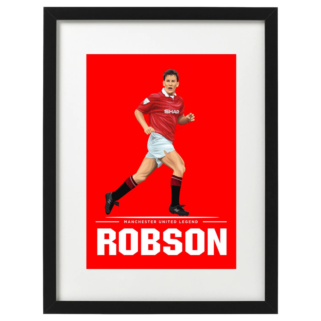 Bryan Robson Manchester United Art Print - Etsy UK